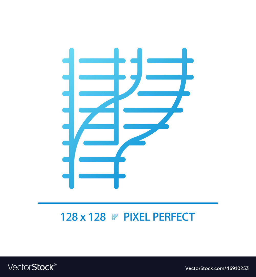 Railroad Switch Pixel Perfect Gradient Linear Icon