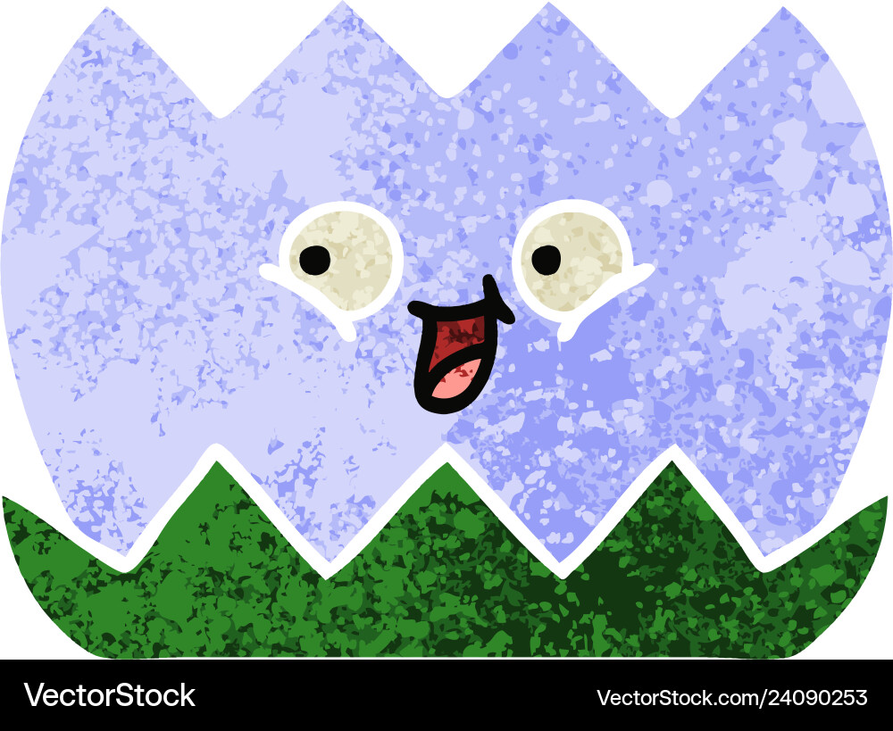 Retro style cartoon water lilly Royalty Free Vector Image