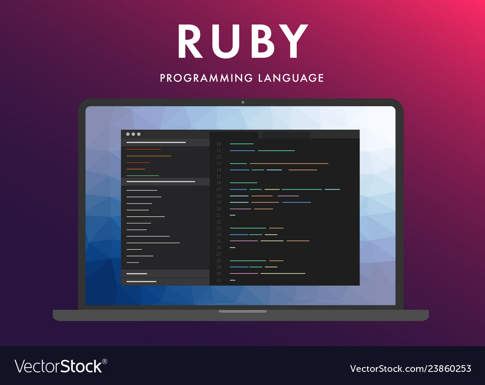 Ruby Programming Language Royalty Free Vector Image