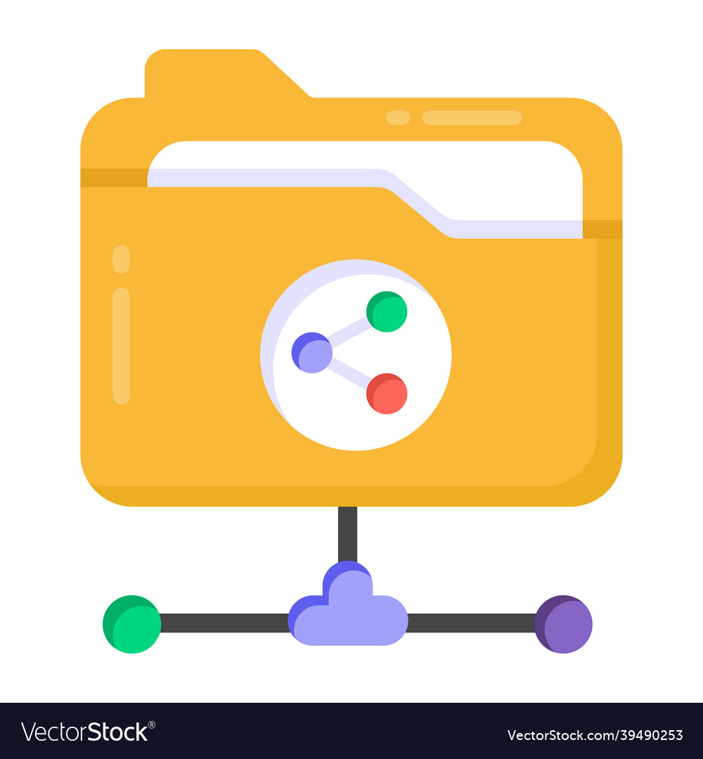 Shared folder Royalty Free Vector Image - VectorStock
