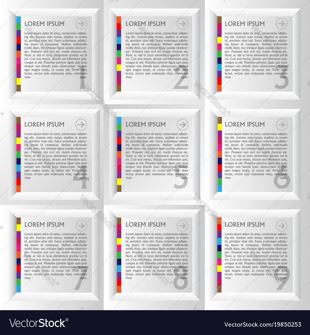 Template set Royalty Free Vector Image - VectorStock