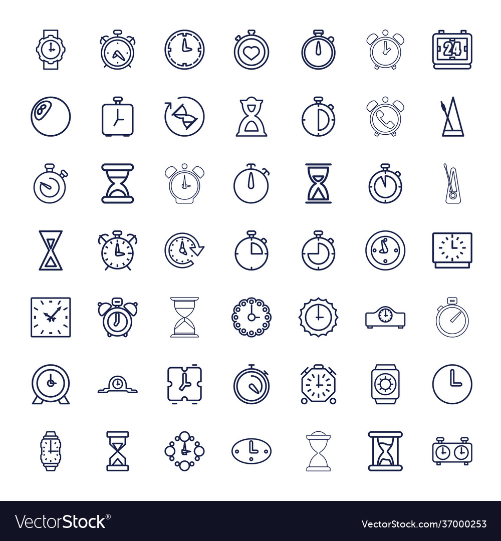 Timer icons Royalty Free Vector Image - VectorStock