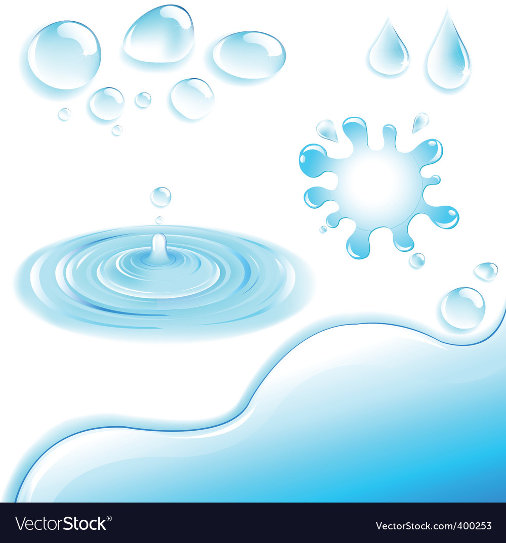 Water design elements Royalty Free Vector Image