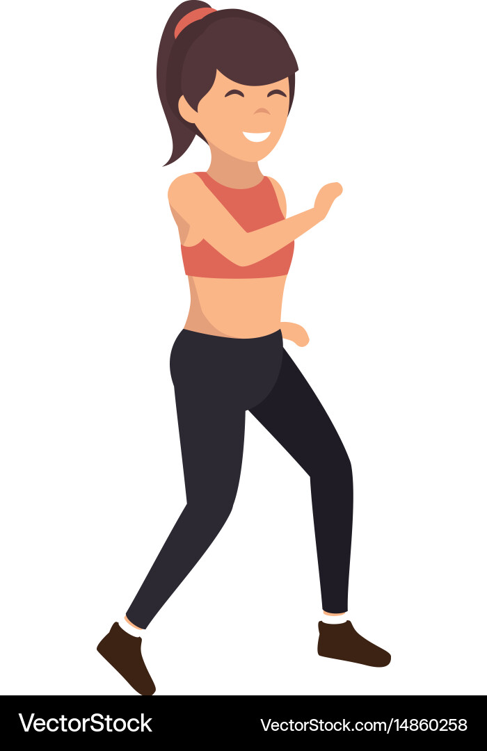 Athletic woman exercising character Royalty Free Vector