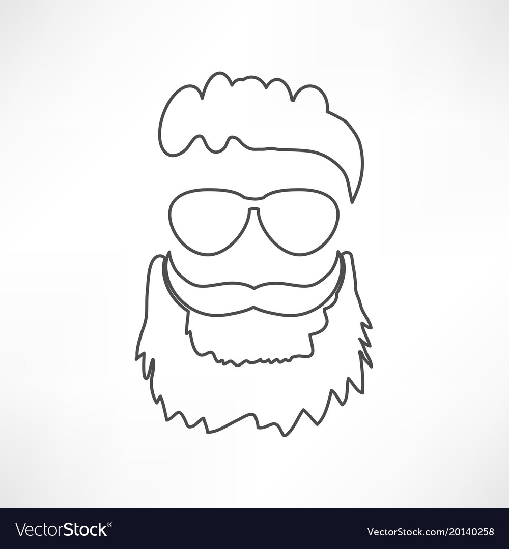 Beard icon Royalty Free Vector Image - VectorStock