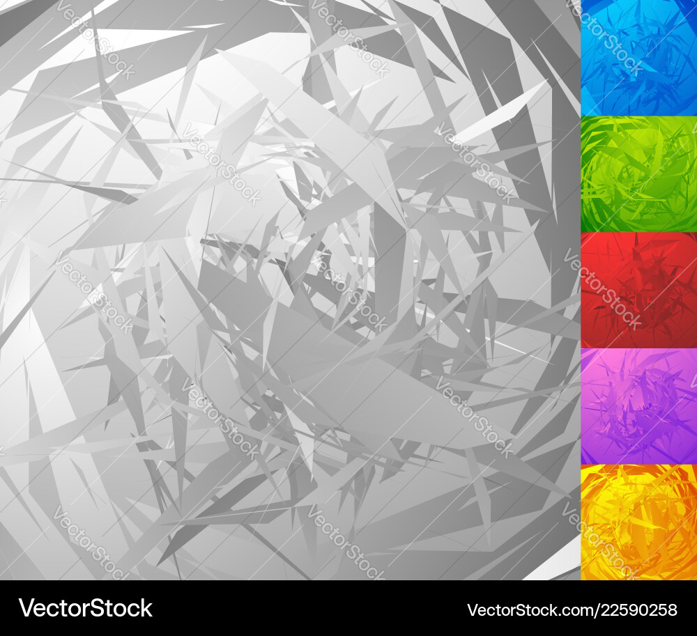 Colorful background set with random chaotic shapes