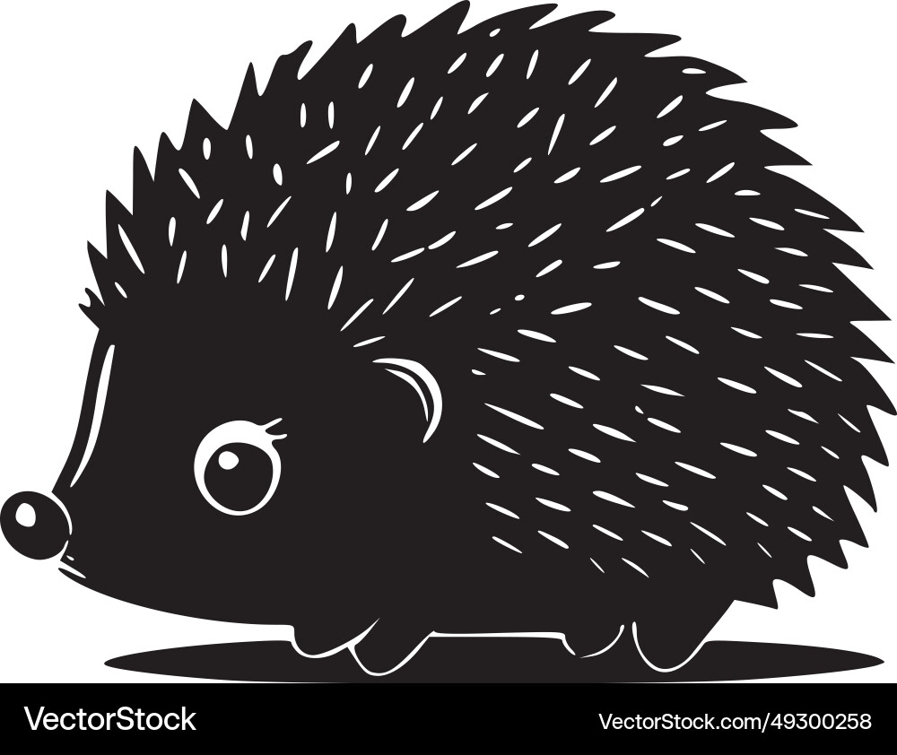 Hedgehog - minimalist and simple silhouette Vector Image