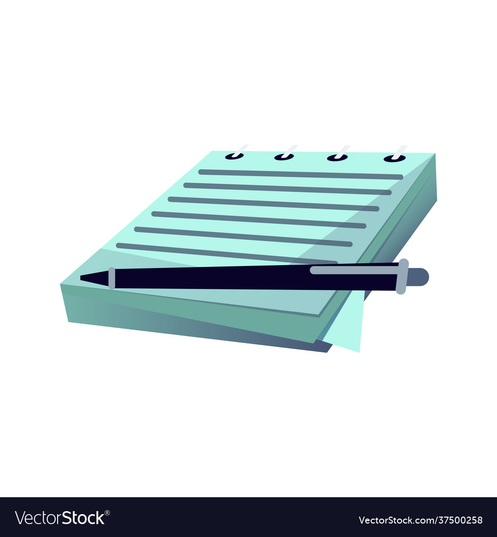Notepad flat Royalty Free Vector Image - VectorStock