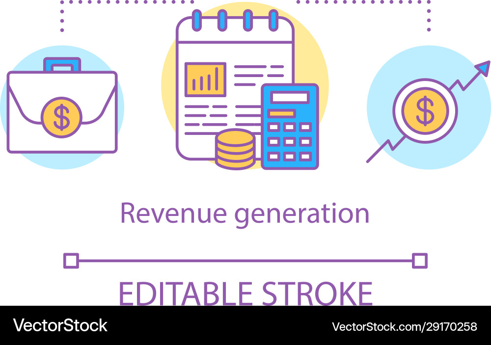 Revenue generation concept icon success Royalty Free Vector