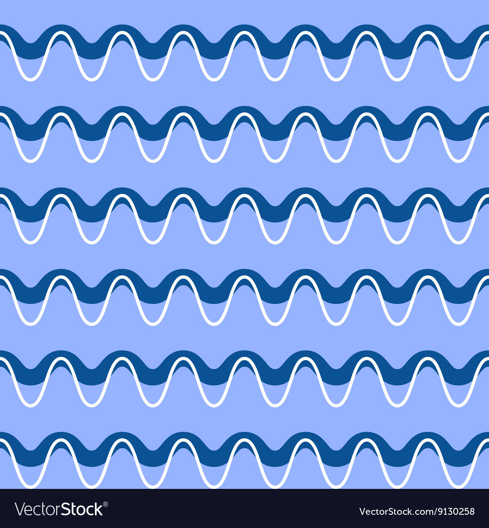 Seamless sea waves pattern Royalty Free Vector Image