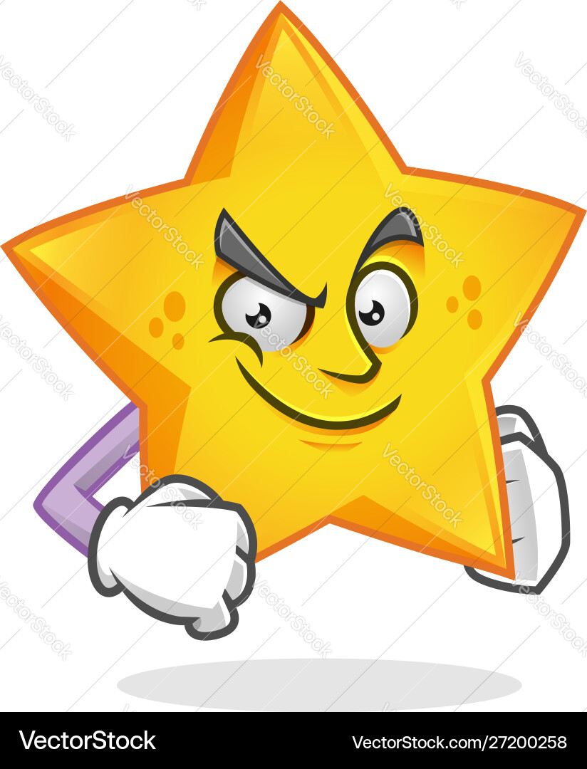 Star character design or mascot perfect Royalty Free Vector