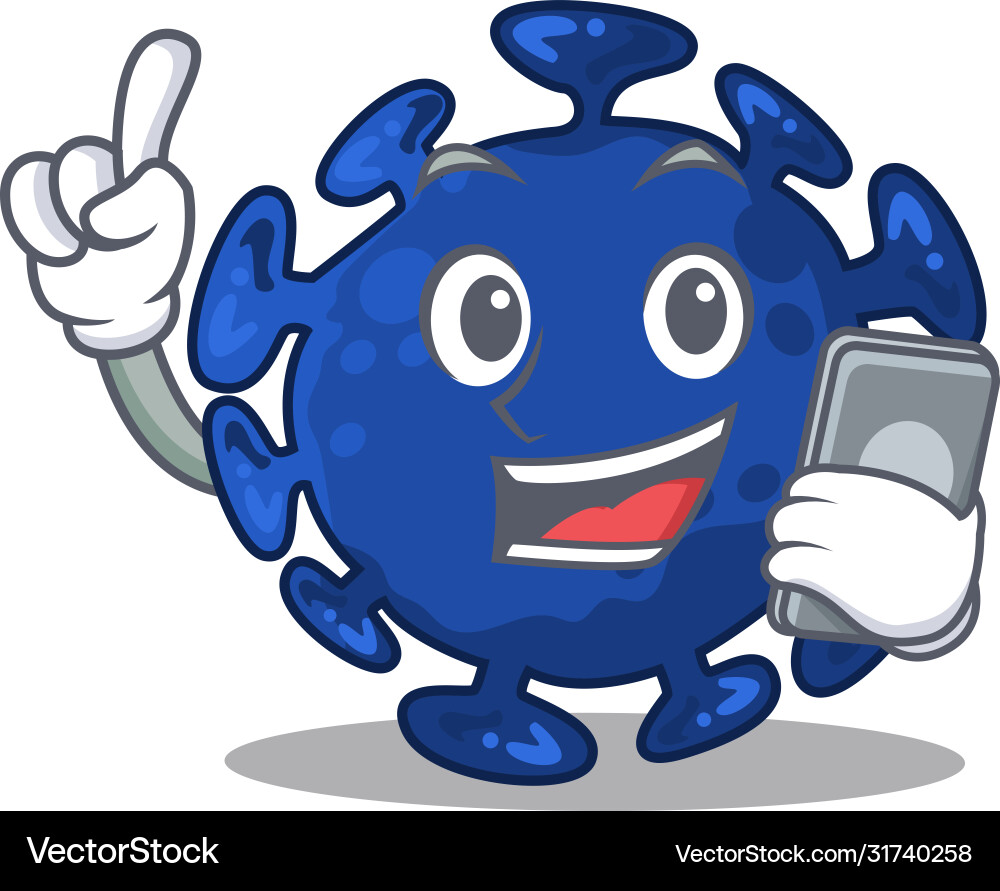 Streptococcus cartoon in character speaking Vector Image