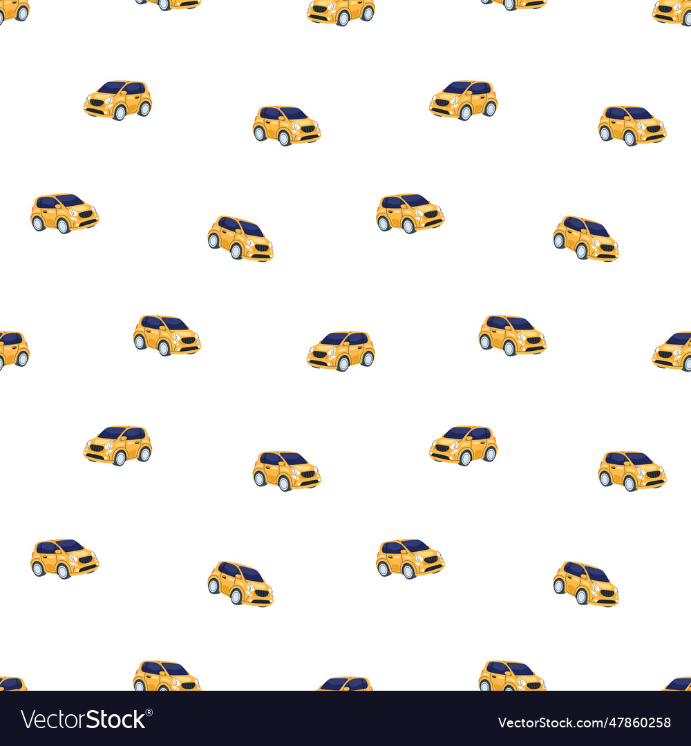 Toy cars seamless pattern design repeating print Vector Image
