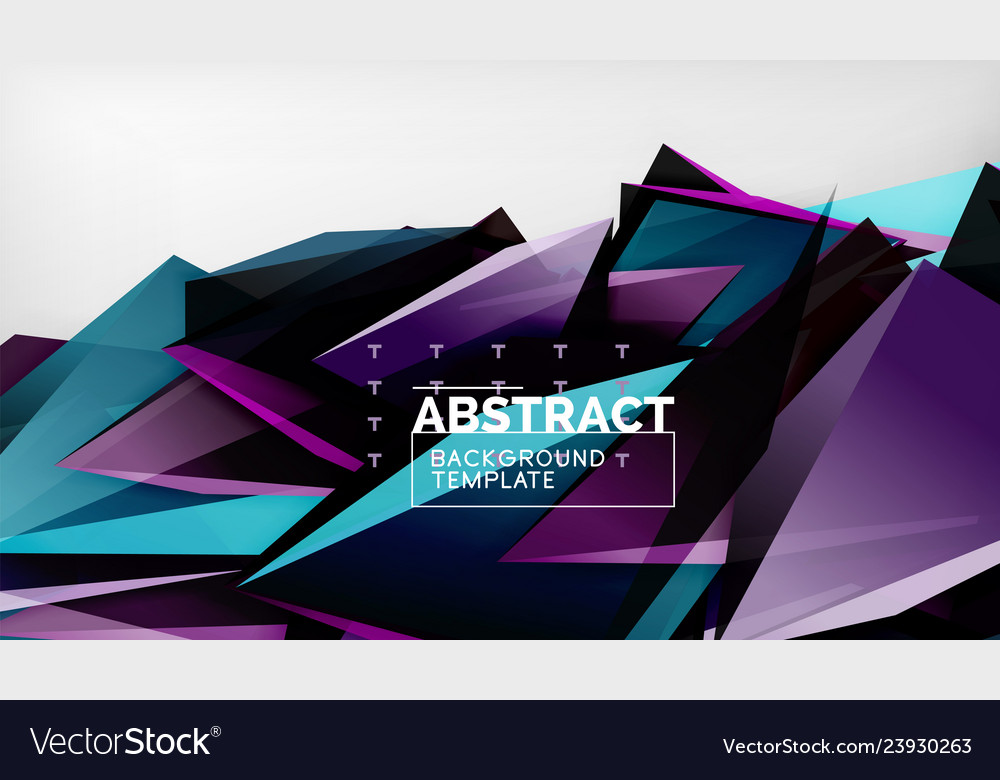 Abstract color triangles geometric background Vector Image
