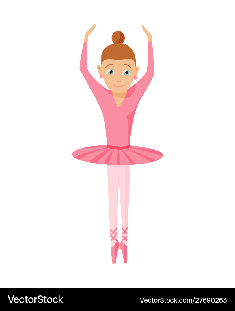 Cute little ballerina dancing Royalty Free Vector Image