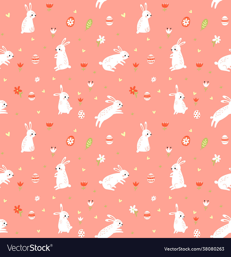 Easter seamless pattern Royalty Free Vector Image