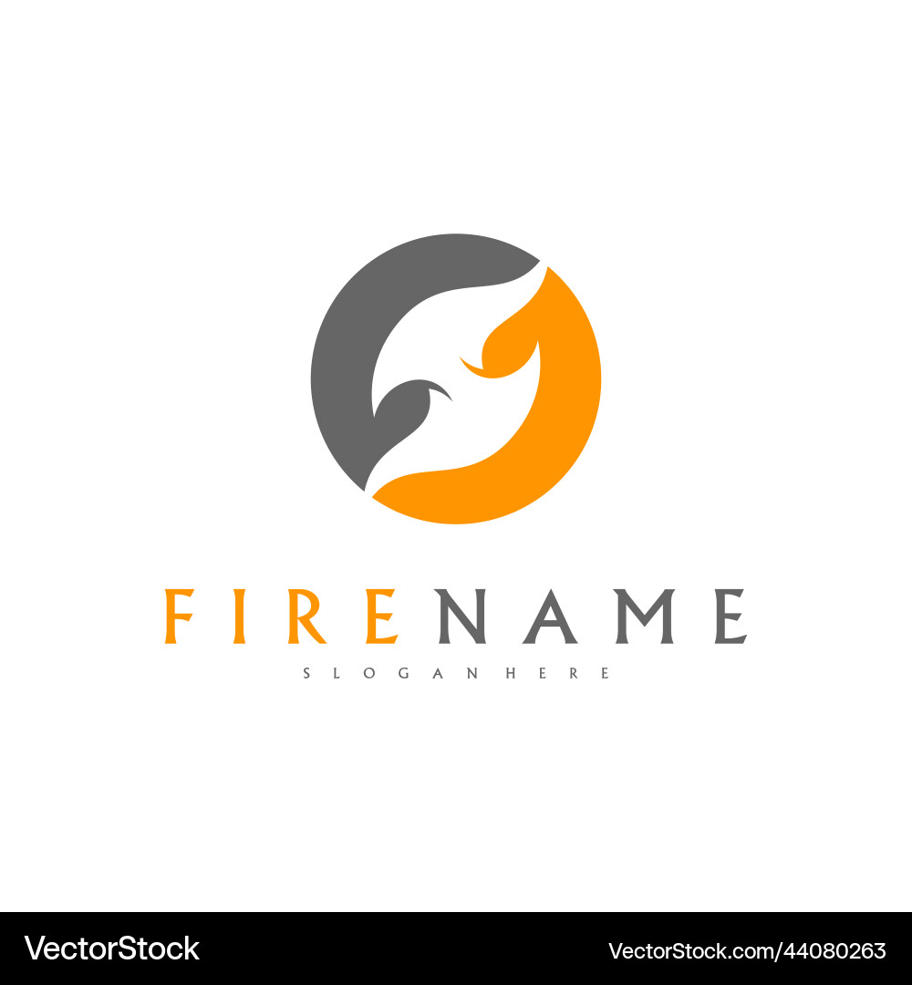Fire flames logo design inspiration icons Vector Image