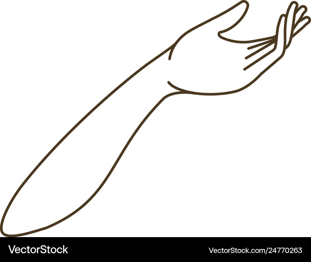 Forearm with open hand avatar character Royalty Free Vector