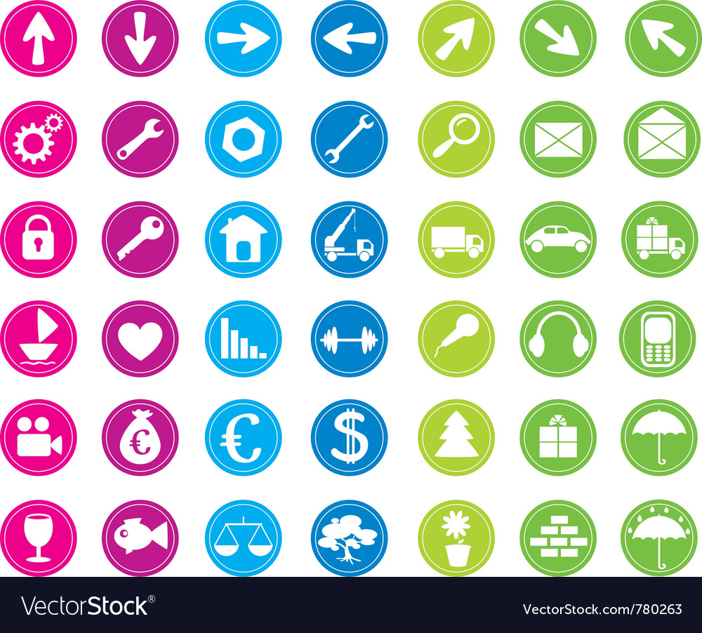 Icon set Royalty Free Vector Image - VectorStock