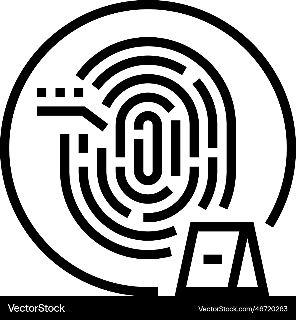 Individual physical evidence crime line icon Vector Image