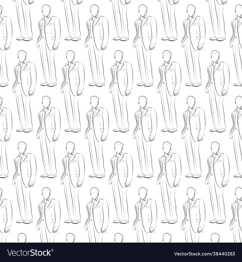 Man pattern Royalty Free Vector Image - VectorStock