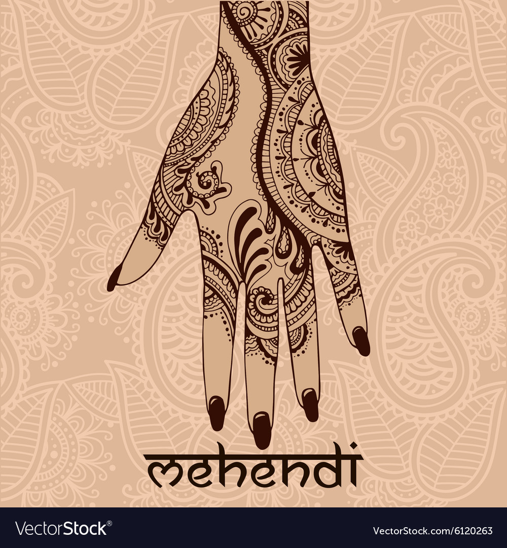 Mehendi Royalty Free Vector Image - VectorStock