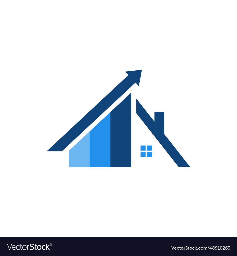 Roofing marketing logo design Royalty Free Vector Image