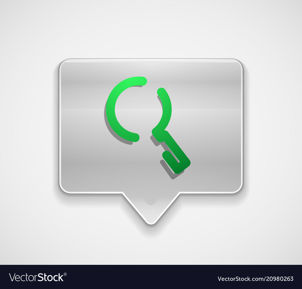 Search magnifier web button magnify icon modern Vector Image