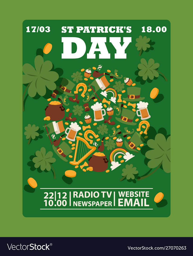 St patricks day irish style Royalty Free Vector Image