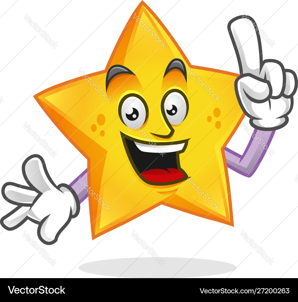 Star character design or mascot perfect Royalty Free Vector