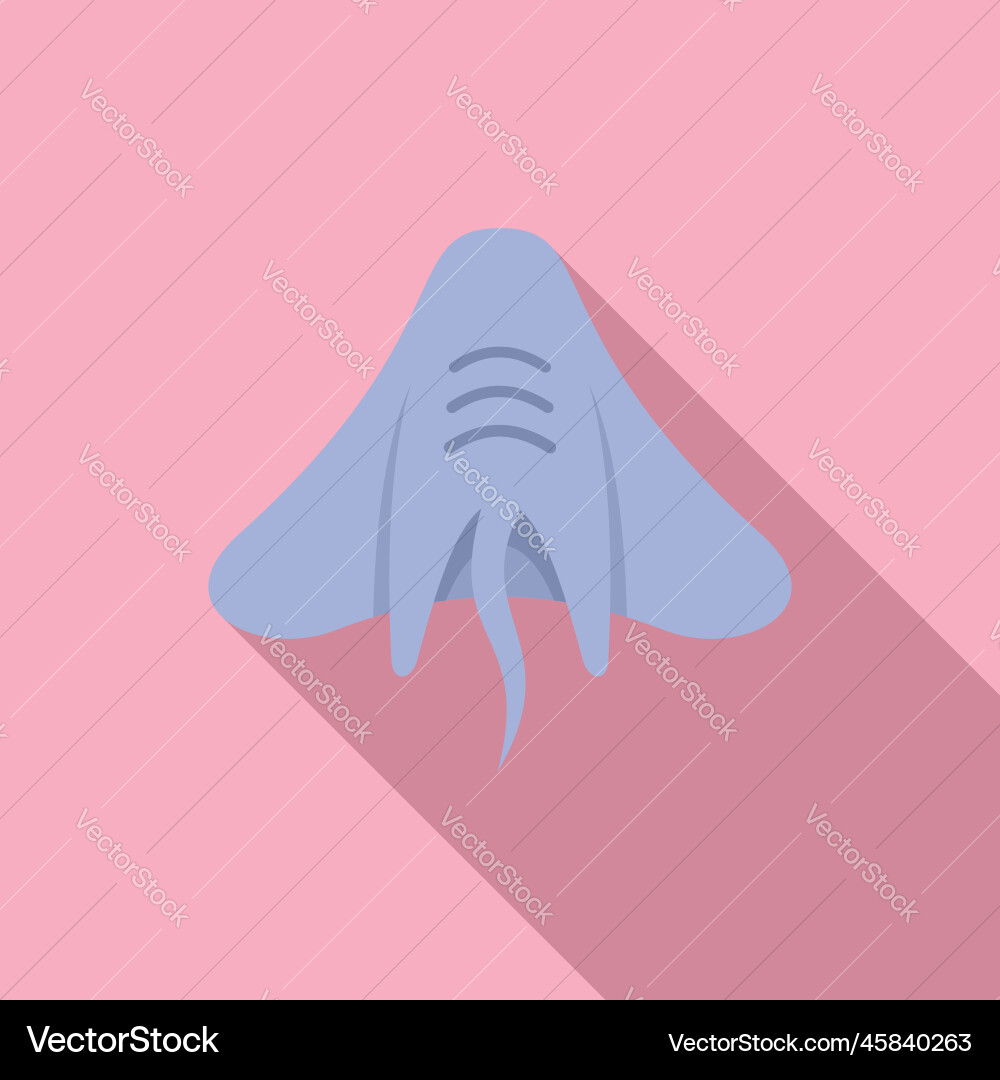 Stingray manta icon flat underwater animal Vector Image