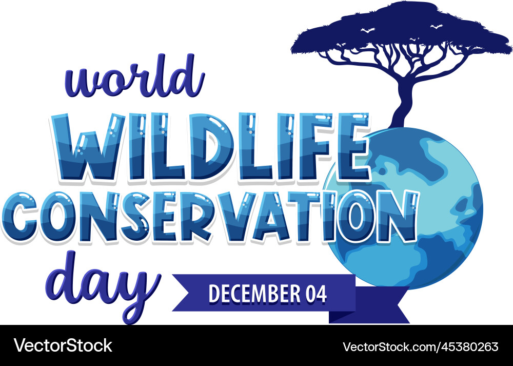World wildlife conservation day banner design Vector Image