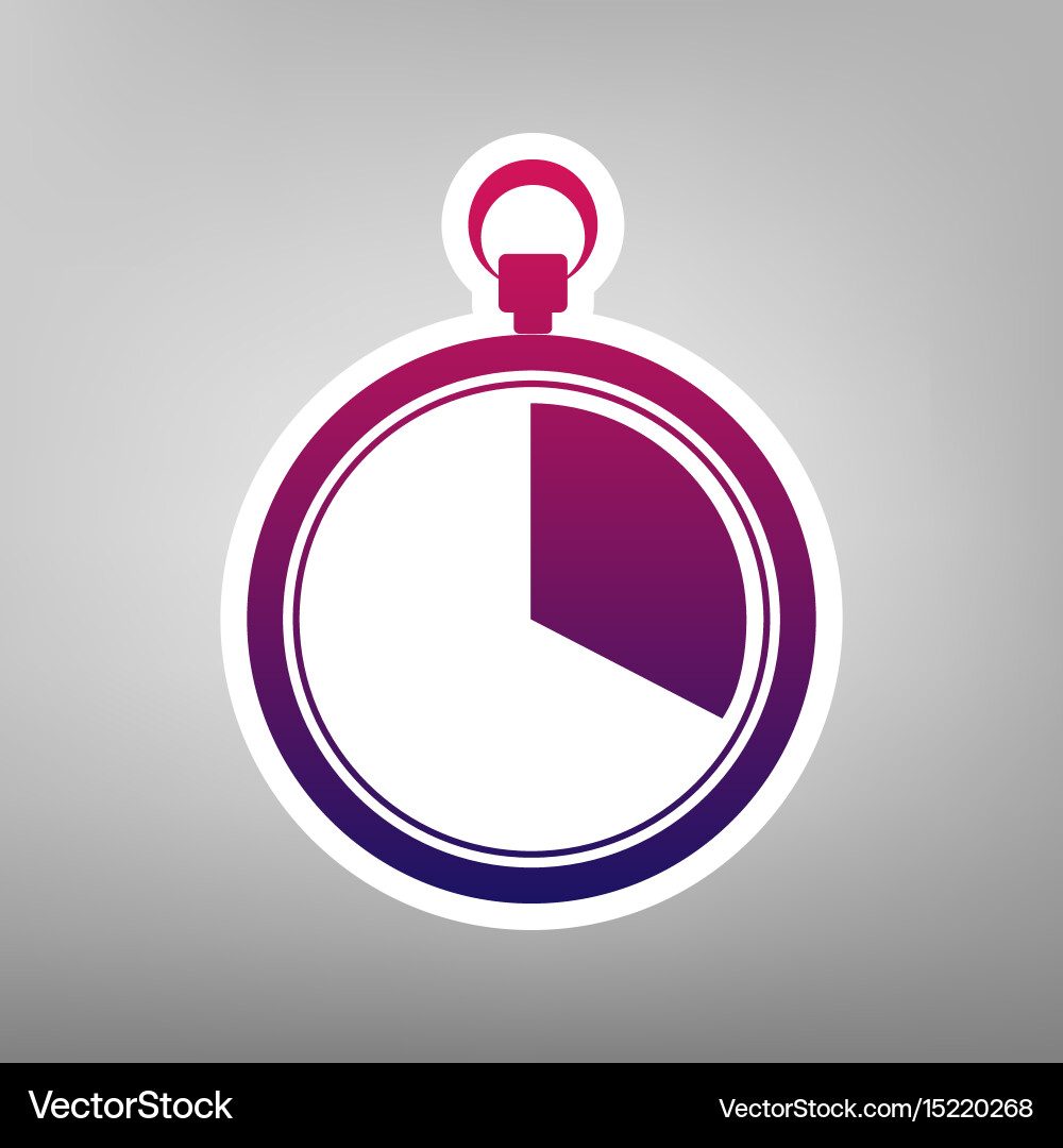 20 seconds minutes stopwatch sign Royalty Free Vector Image