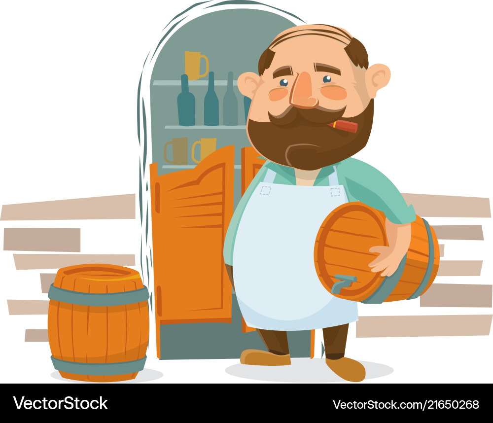 A businessman in the store Royalty Free Vector Image