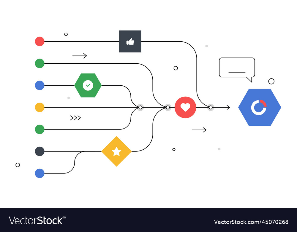 Abstract feedback structure set Royalty Free Vector Image