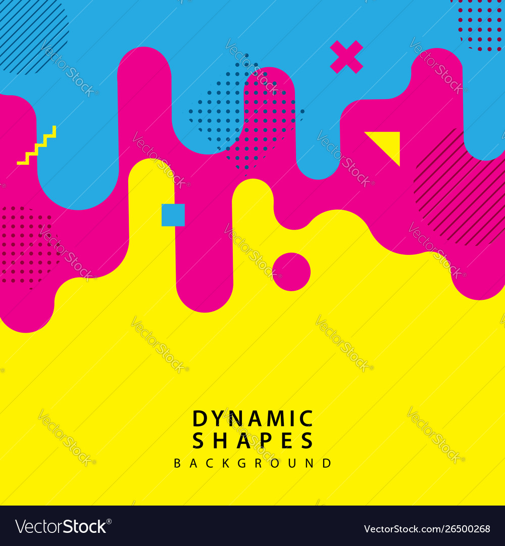 Abstract flat dynamic background template Vector Image