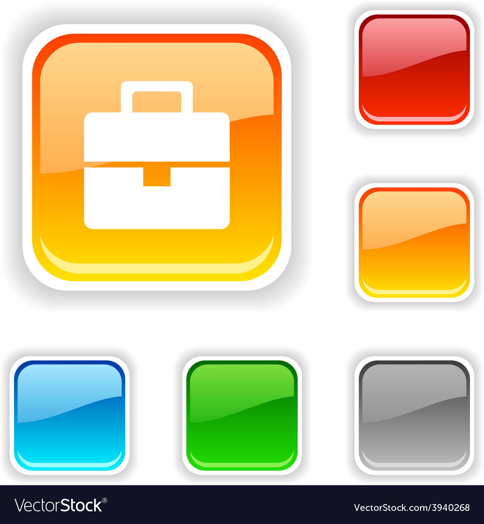 Bag button Royalty Free Vector Image - VectorStock