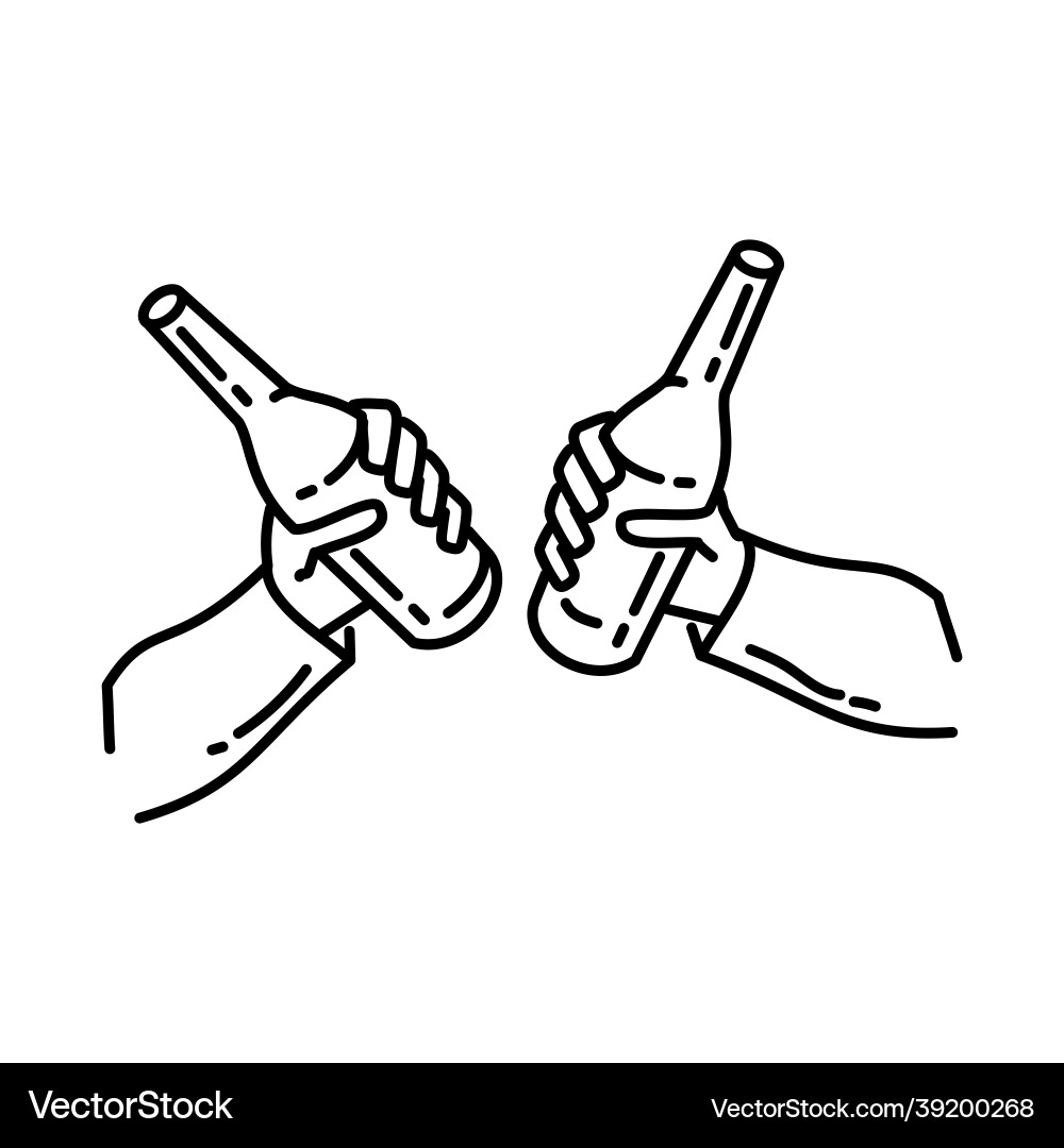Beer party icon doodle hand drawn or outline Vector Image