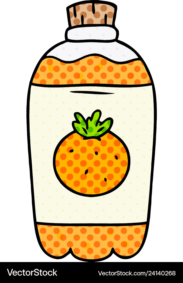 Cartoon doodle of orange pop Royalty Free Vector Image