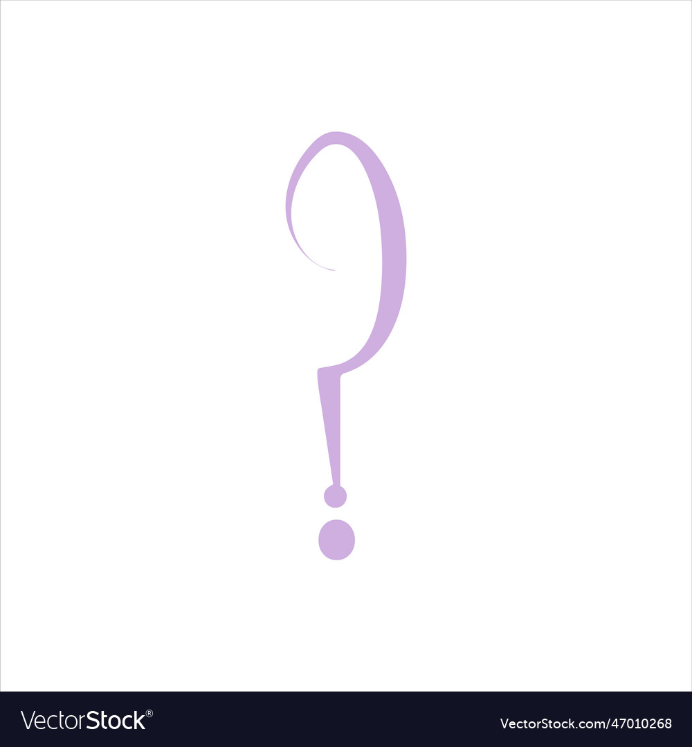 Doodle question mark Royalty Free Vector Image