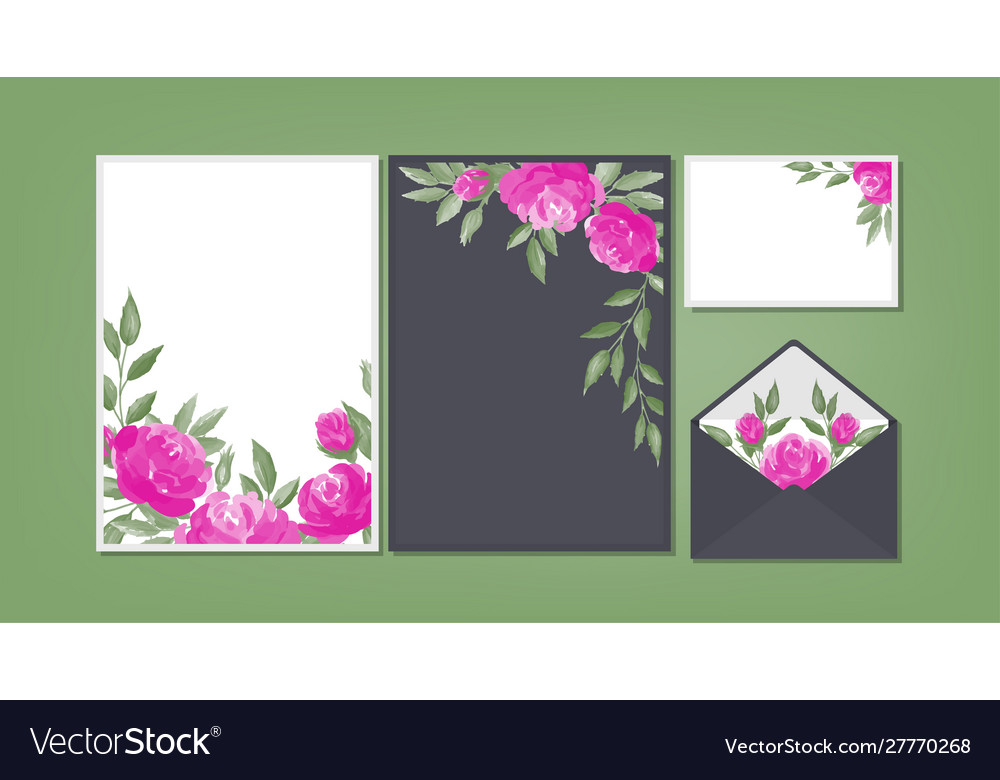 Floral background template collection Royalty Free Vector