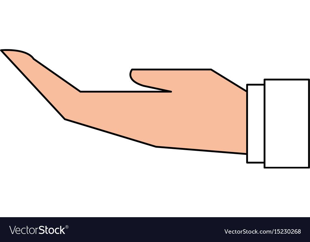 Hand flat Royalty Free Vector Image - VectorStock