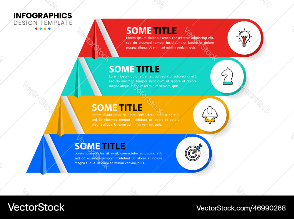 Infographic template with icons and 4 options Vector Image