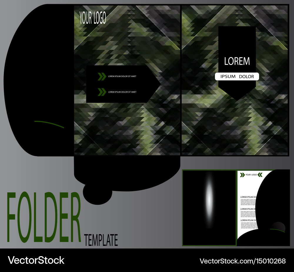 Presentation folder template Royalty Free Vector Image