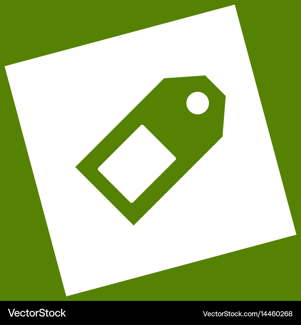 Price tag sign white icon obtained Royalty Free Vector Image