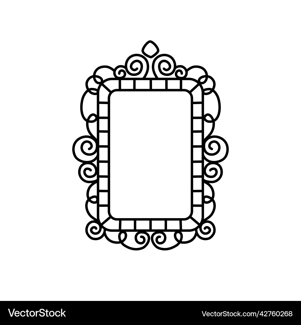Princess frame royal mirror and majestic Vector Image