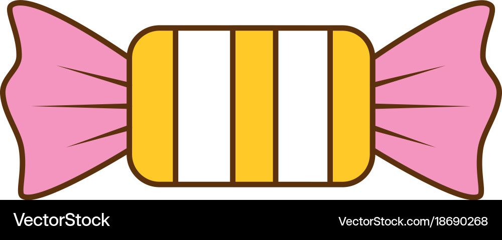 Sweet candies isolated icon Royalty Free Vector Image