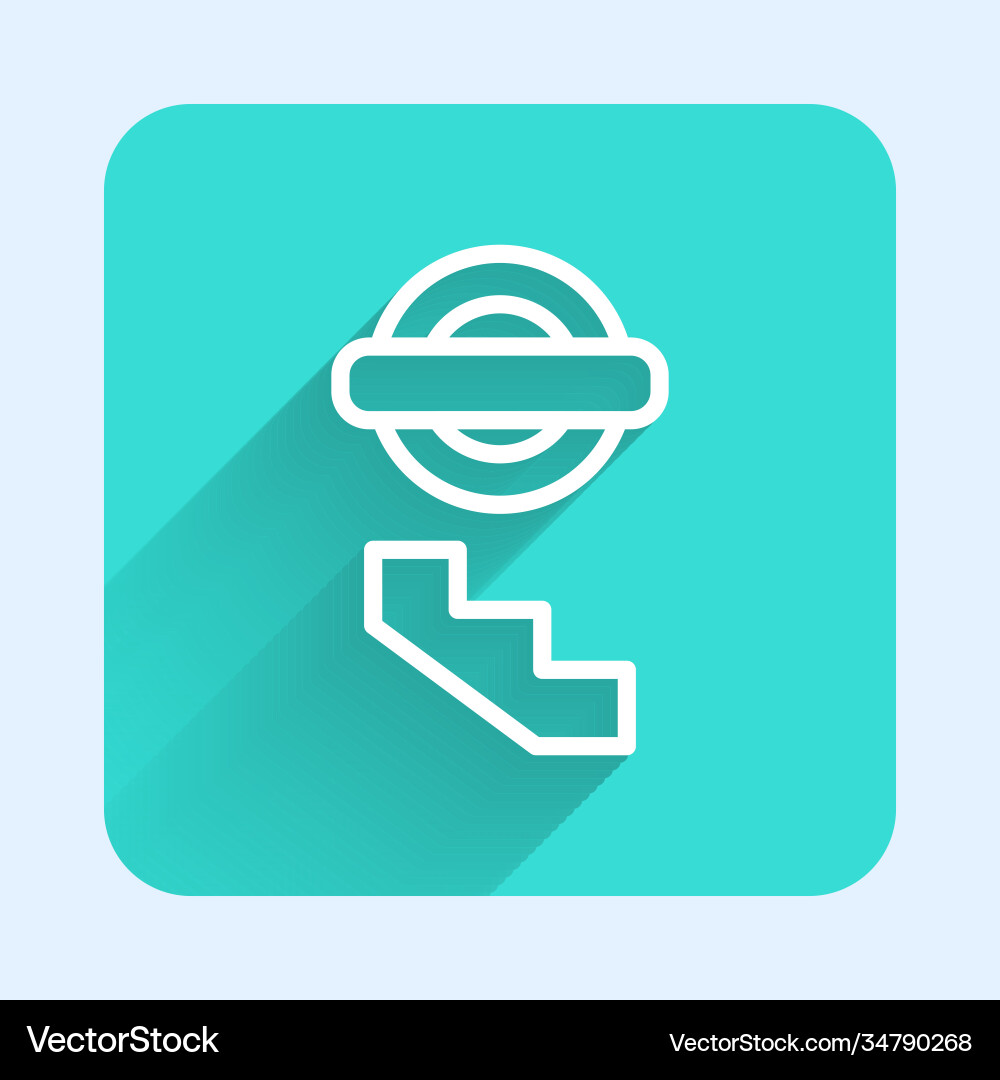 White line london underground icon isolated Vector Image