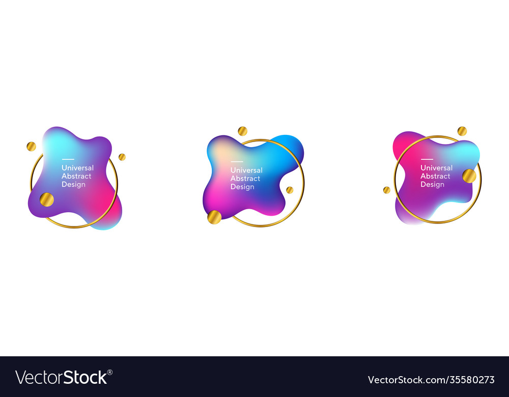 Abstract fluid elements composition Royalty Free Vector