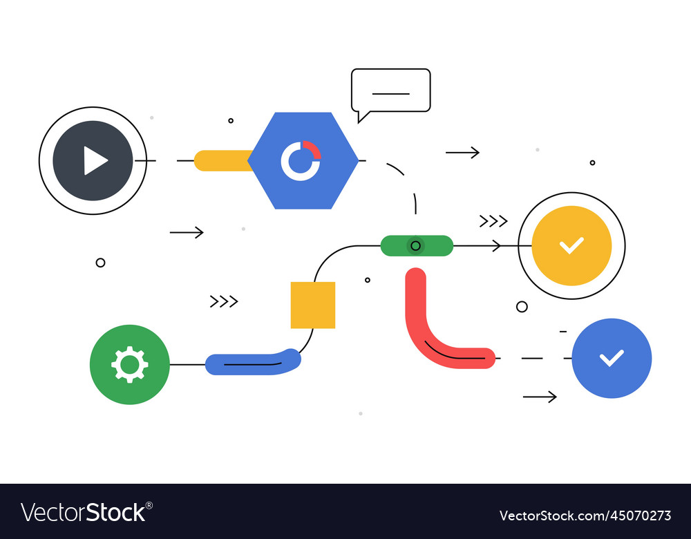 Abstract process work Royalty Free Vector Image
